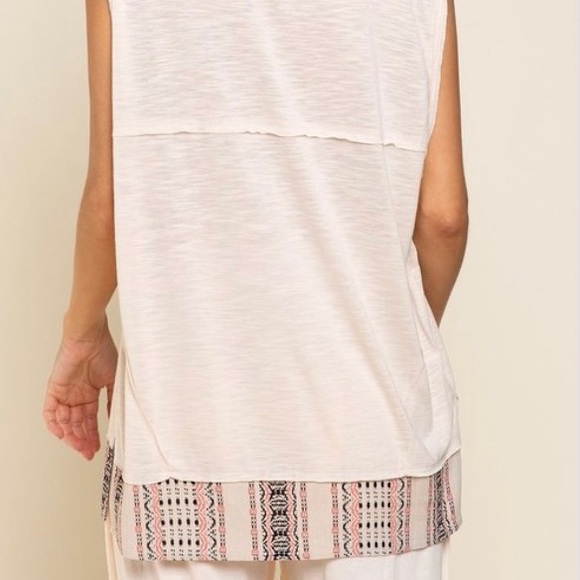 POL | Tops | Pol Clothing Scoop Neck Aztec Accent Sleeveless Top | Poshmark